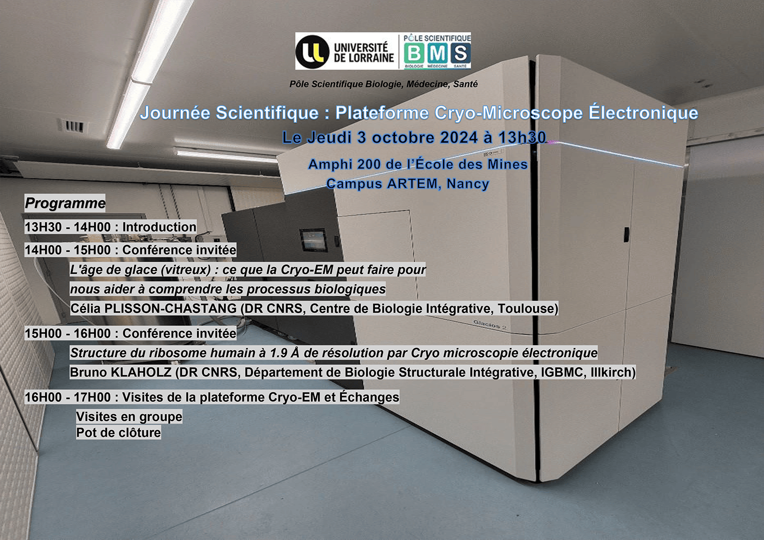 Journée scientifique sur la cryo-microscopie électronique - Jeudi 3 octobre 2024 à 13h30 | Le ...